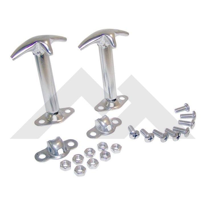 Hood Catch Kit (Stainless-Set of 2): RT Off-Road