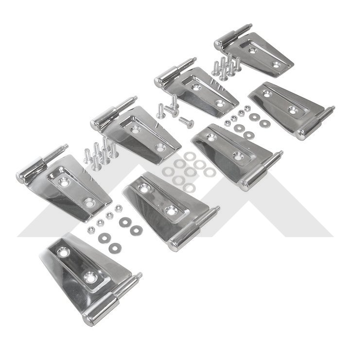 Door Hinge Set (Stainless - 4 Dr JK): RT Off-Road